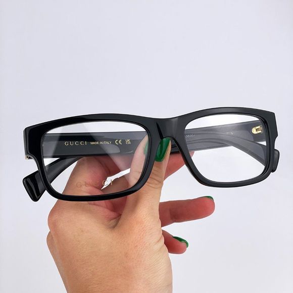 Gucci | Accessories | Guccigg141o 01 Eyeglasses Shiny Black Square Man ...